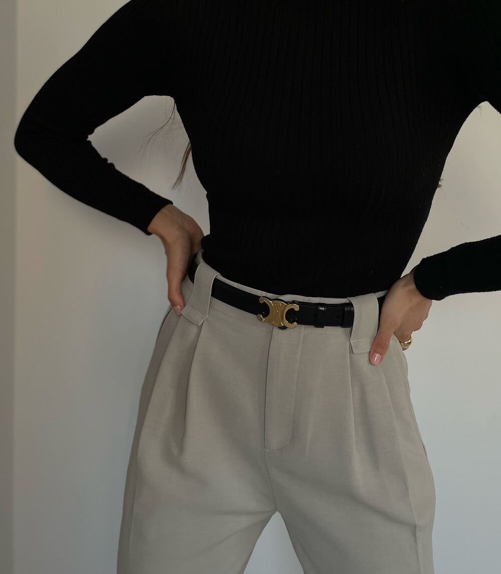 Shary | Elegante dames riem met gouden gesp – Maison Muse